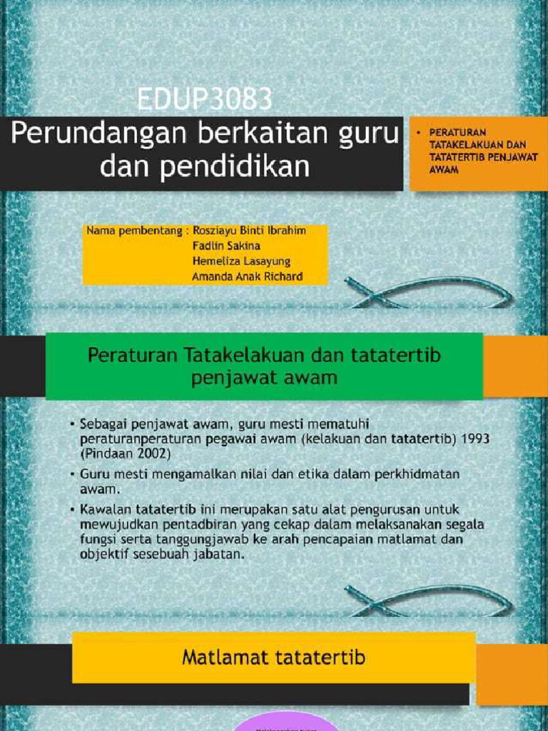 3 Perundangan Berkaitan Guru Dan Pendidikan | PDF