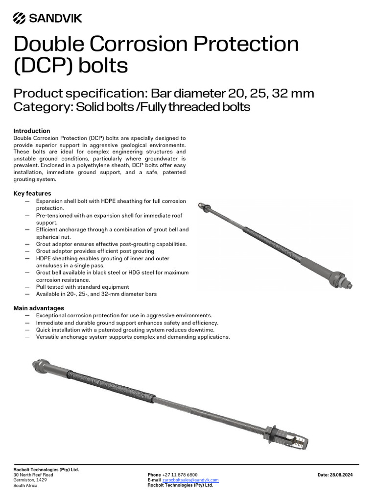 DCP Anchors: Corrosion Protection Specs | PDF | Screw | Mechanical ...
