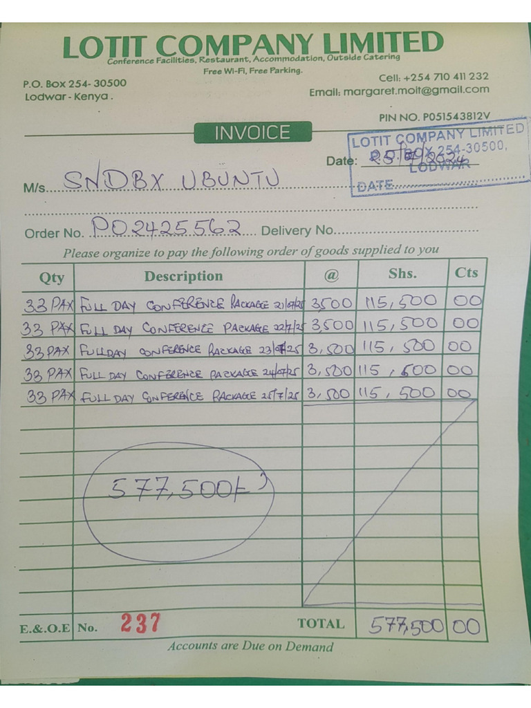 SNDBX Ubuntu Invoice | PDF