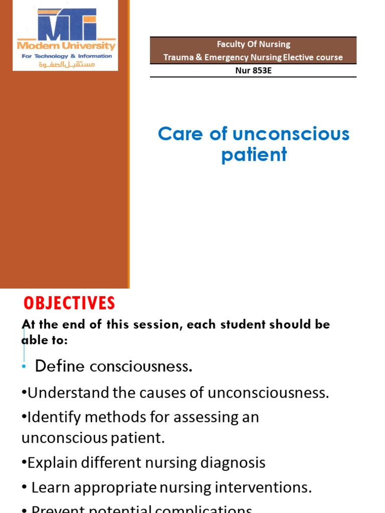 Care of Unconscious Patients | PDF | Nursing | Coma