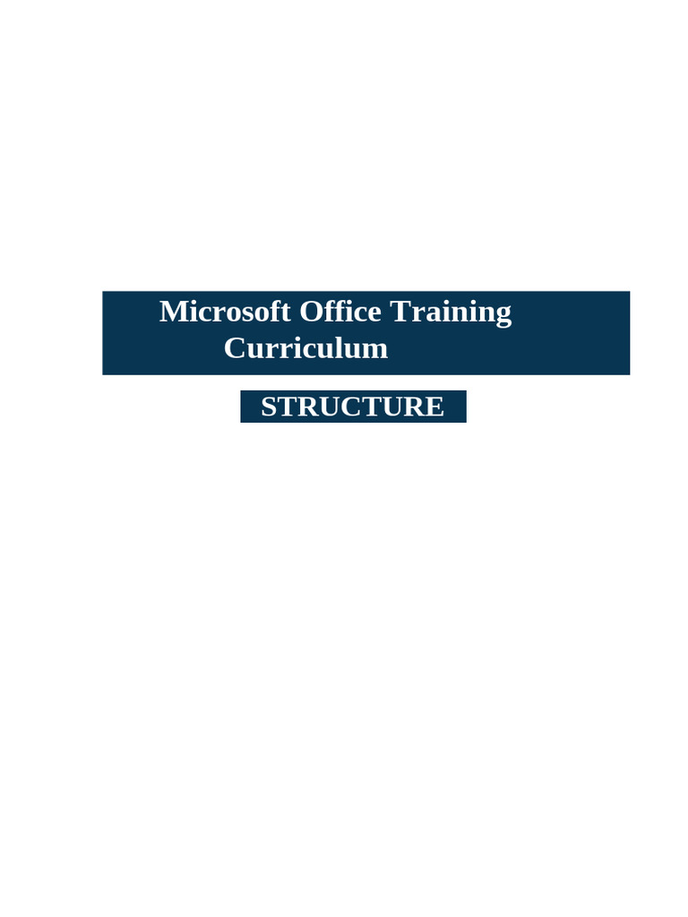 Croma Campus - Microsoft Office Training Curriculum | PDF | Visual Basic For Applications ...