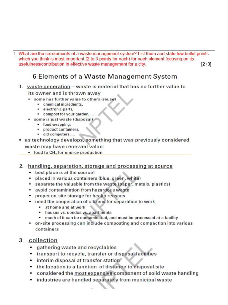 Autumn 2023 Solid Waste Management Exam | PDF | Waste Management | Waste