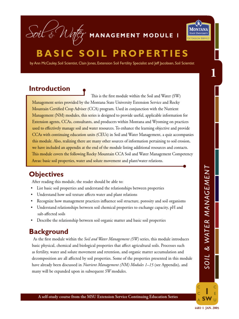 Soil and Water Management Basics | PDF | Soil | Sedimentology