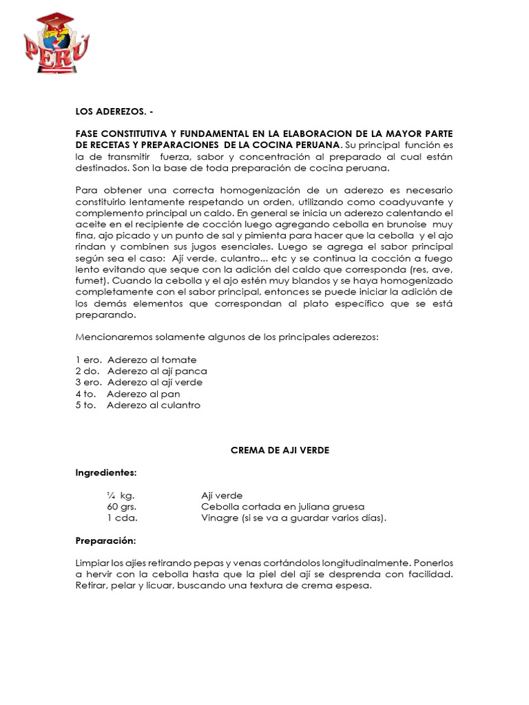 Cocina Criolla Peru Catolica Recetarios Del Mes | PDF | Cilantro ...