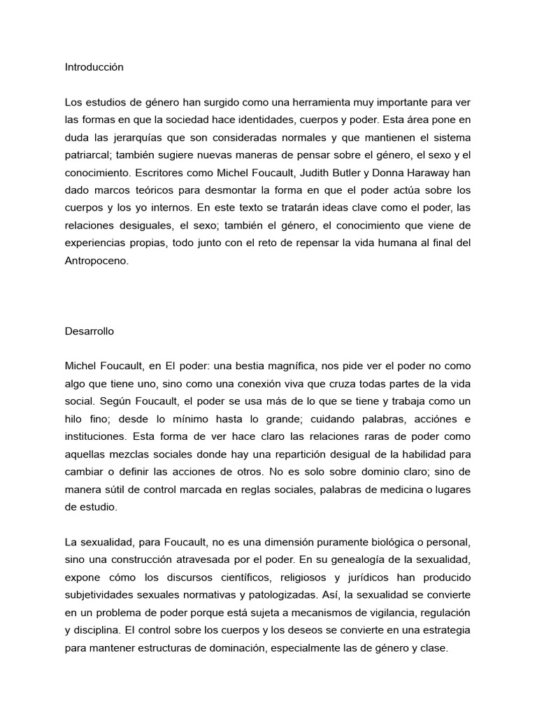 Estudios de género y poder en el Antropoceno | PDF | Género | Estudios ...