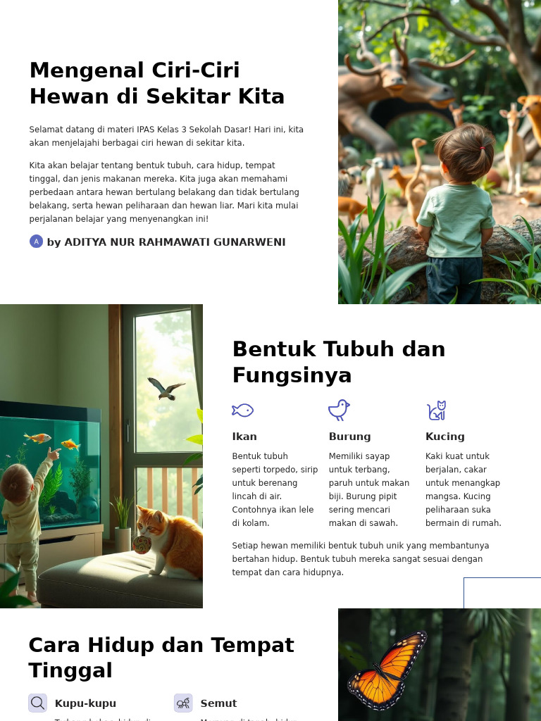 Mengenal Ciri Ciri Hewan Di Sekitar Kita Edited | PDF