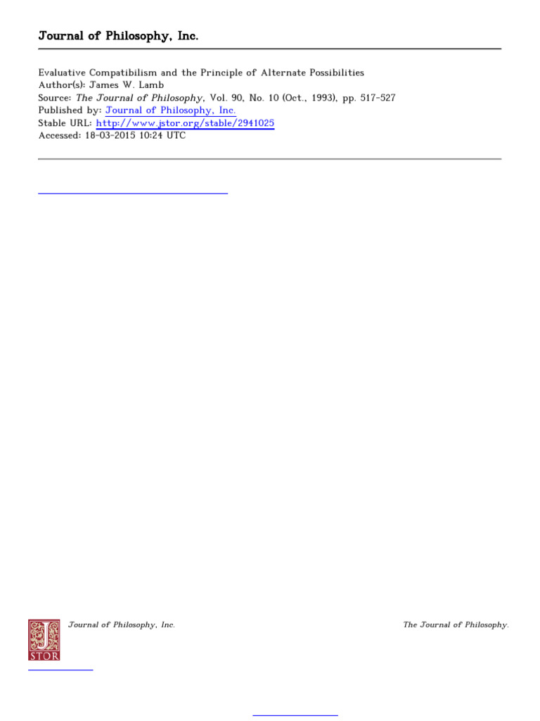 Evaluative Compatibilism Explained | PDF | Free Will | Argument
