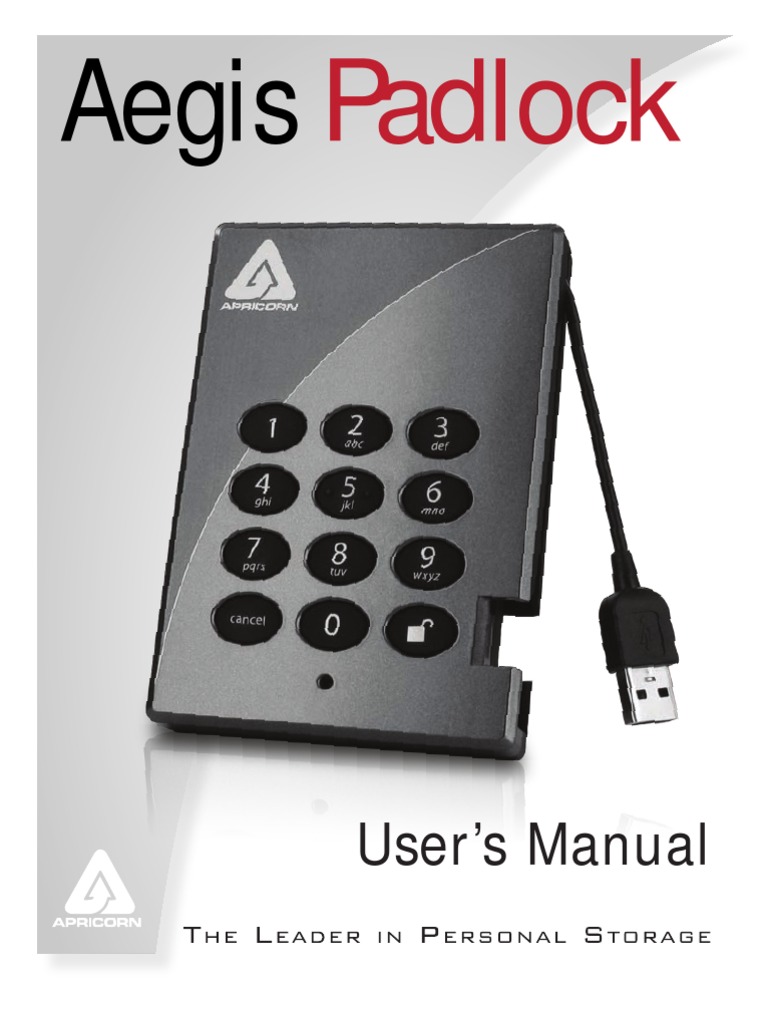 Aegis Padlock Manual | PDF | Password | Cryptography