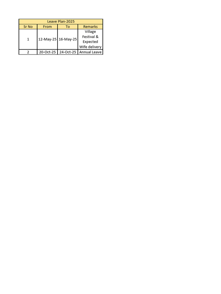2025 Leave Plan Summary | PDF
