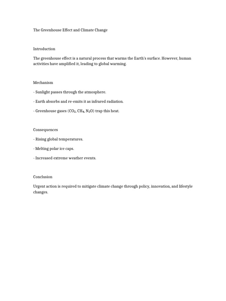 Greenhouse Effect | PDF