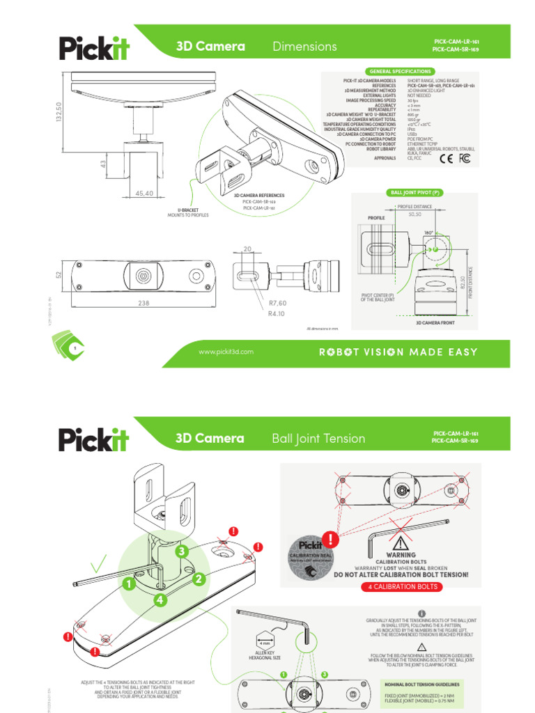 PickIt Camera Manual 20161101 V5 | PDF | Imaging