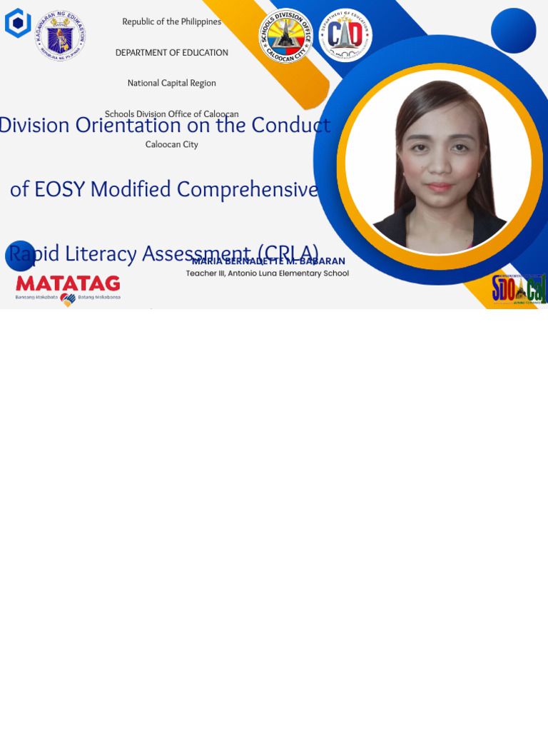 EOSY CRLA Tools for Grades 1-3 | PDF