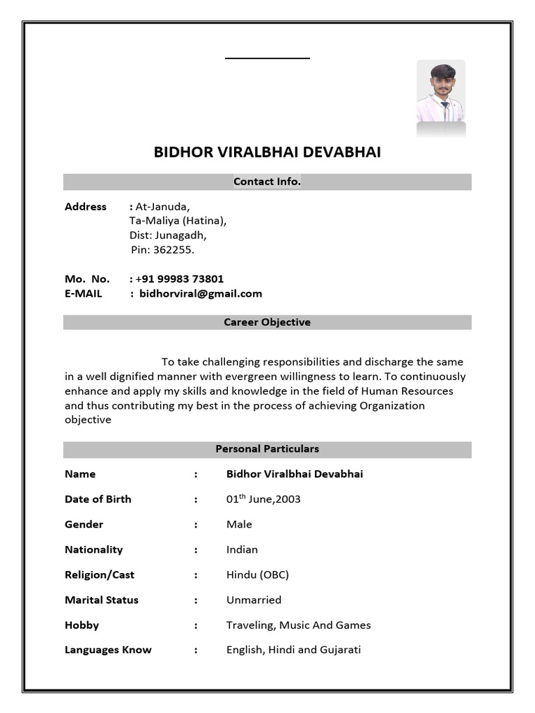 Bidhor Viralbhai Devabhaii | PDF