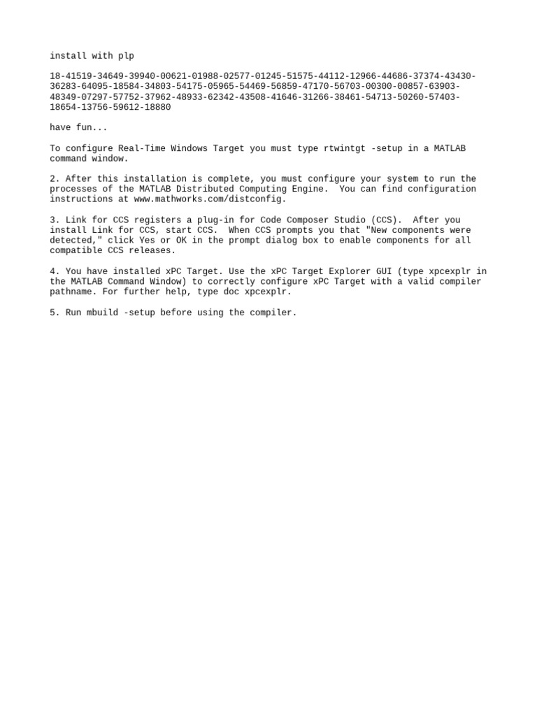 Matlab 2007b PLP | PDF