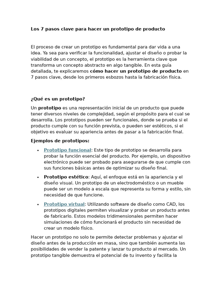 Cómo hacer un prototipo de producto | PDF | Diseño | Software