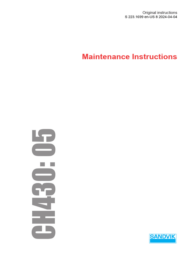 Sandvik Equipment Maintenance Guide | PDF | Belt (Mechanical) | Valve