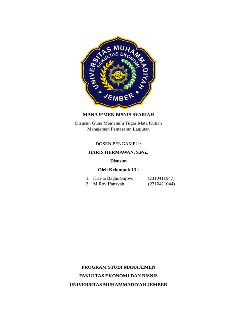 Manajemen Bisnis Syariah | PDF