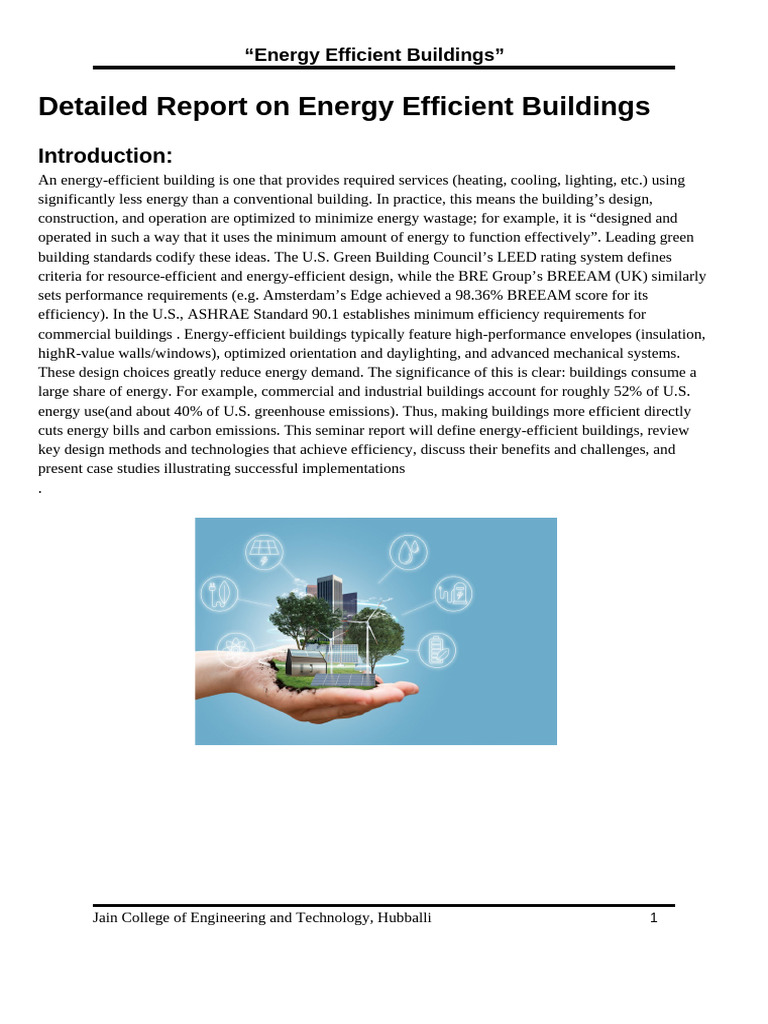 Energy Efficient Buildings | PDF | Green Building | Efficient Energy Use