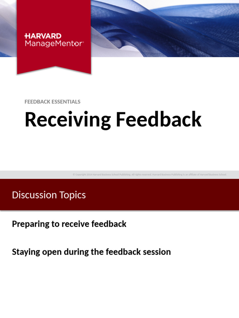 Receiving Feedback PPT | PDF