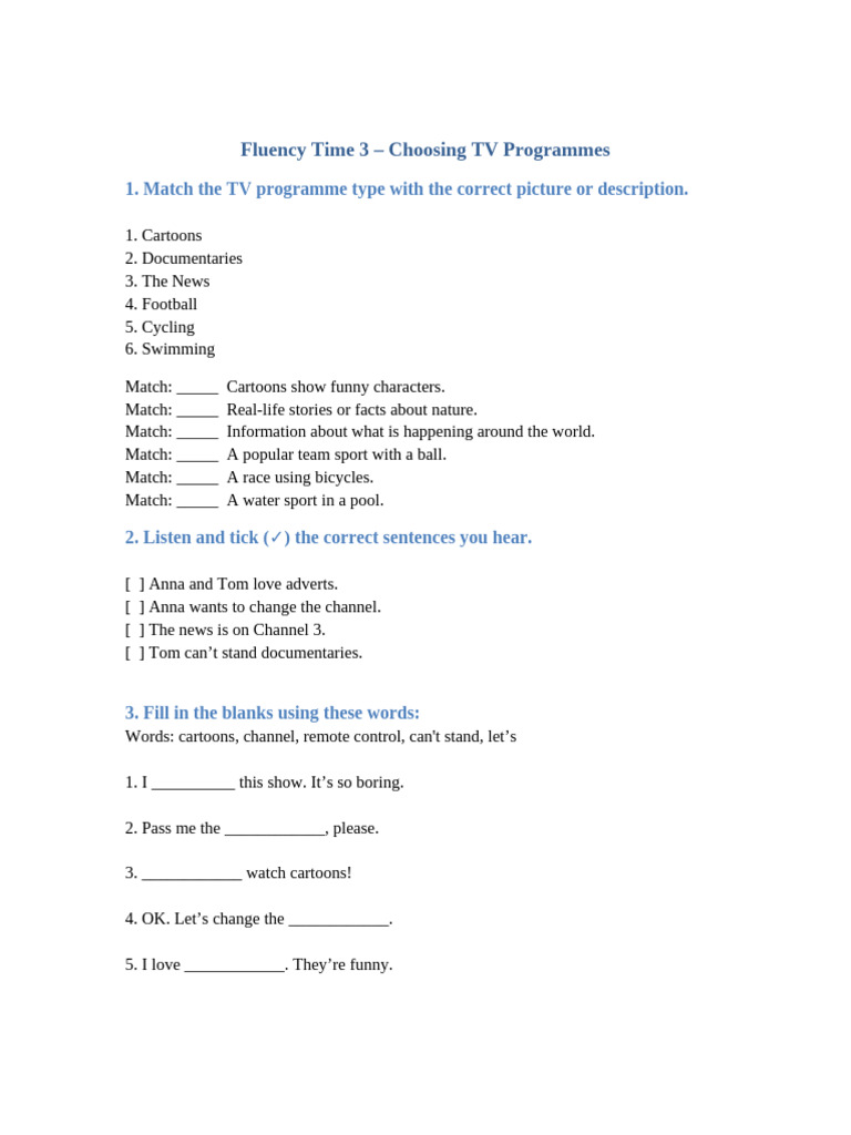 Fluency - Time - Prepare 2 | PDF