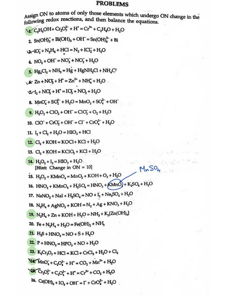 Redox-Balancing (RCM) - 1 | PDF