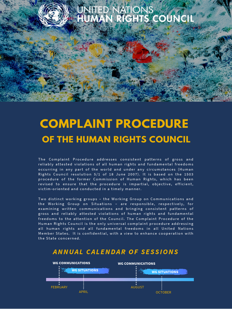 Human Rights Council Complaint Procedure | PDF | Human Rights | Social ...