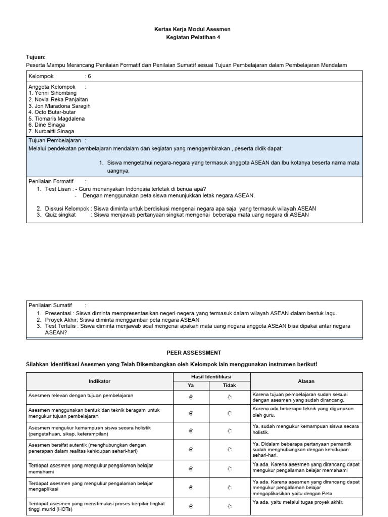 Modul4 Kp4 Kertas Kerja Assesmen Kel6 Novia Reka Panjaitan | PDF