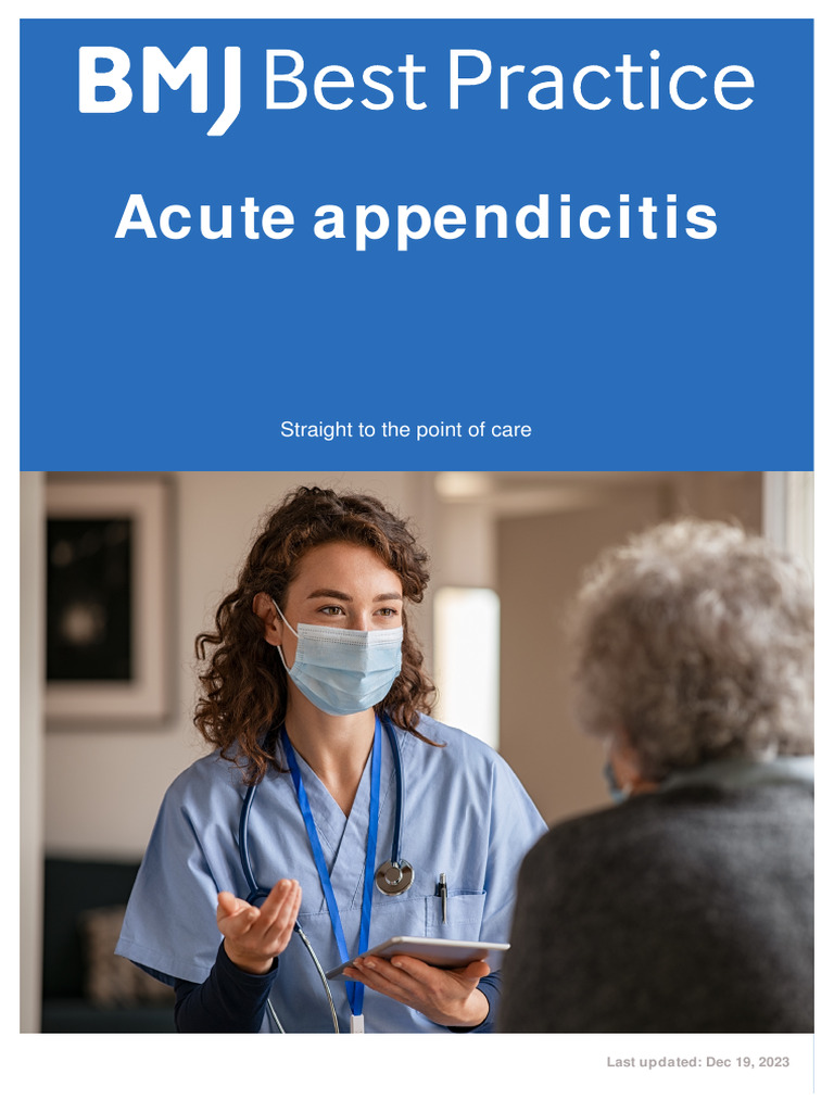Acute Appendicitis | PDF | Medical Imaging | Gastroenterology