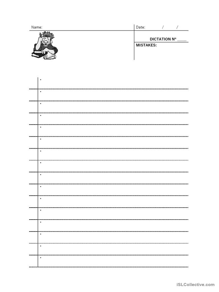 Dictation Mistakes Log Template | PDF