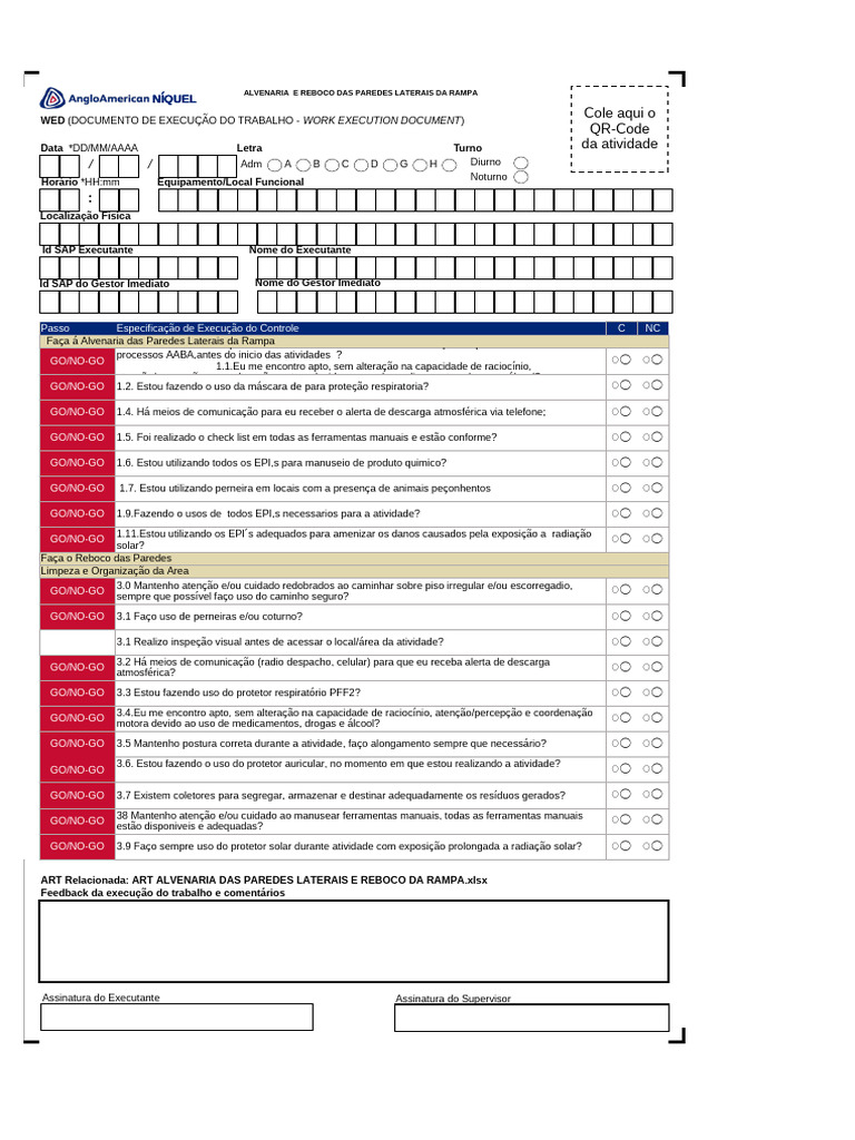 9 - Wed - Alvenaria Das Paredes Laterais e Reboco Da Rampa | PDF