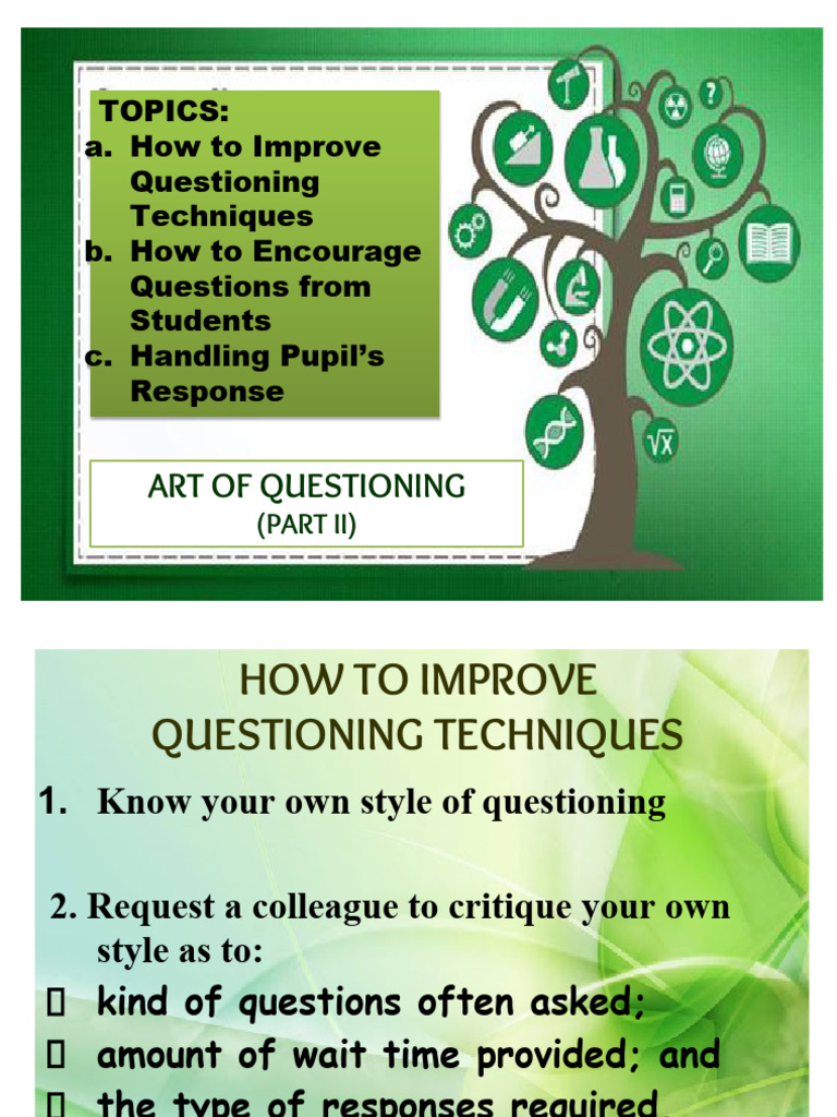 Enhancing Questioning Techniques | PDF | Nonverbal Communication ...