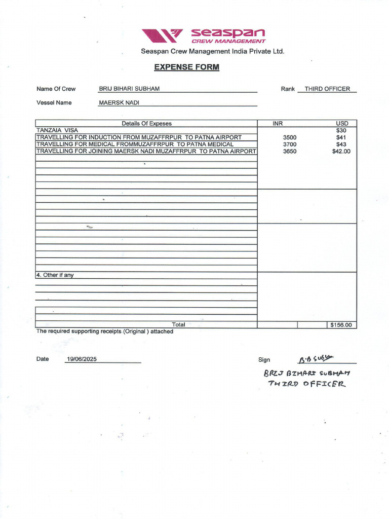 Expense Form | PDF