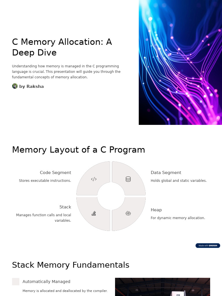 C Memory Allocation A Deep Dive | PDF | Pointer (Computer Programming) | Computer Programming