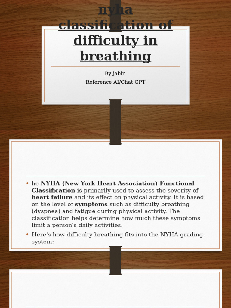 NYHA Classification of Dyspnea | PDF