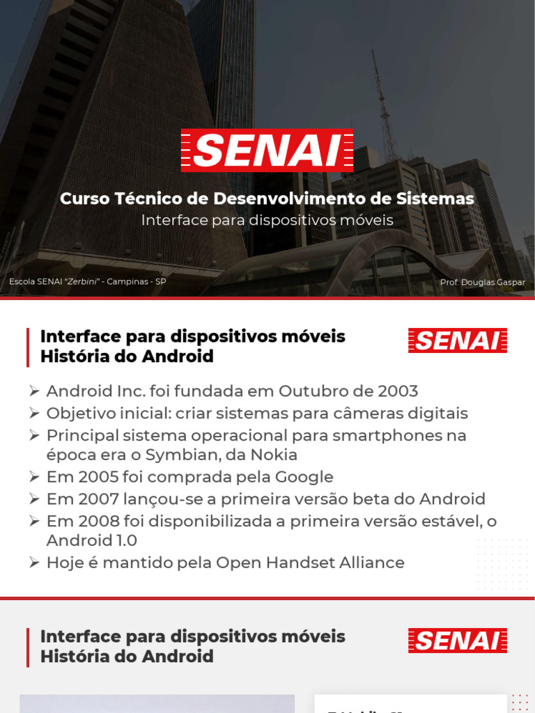 Aula 1 - Histórico Do Android | PDF | Android (sistema operacional ...
