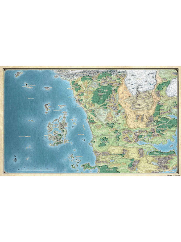 Mapa Da Costa Da Espada D&D | PDF