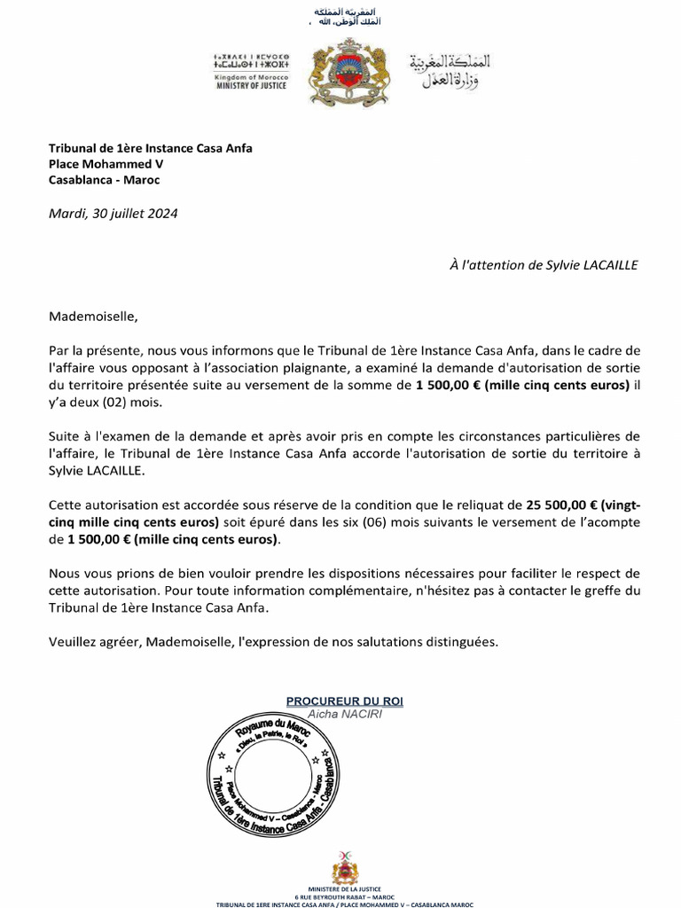 Autorisation de Sortie Du Territoire | PDF