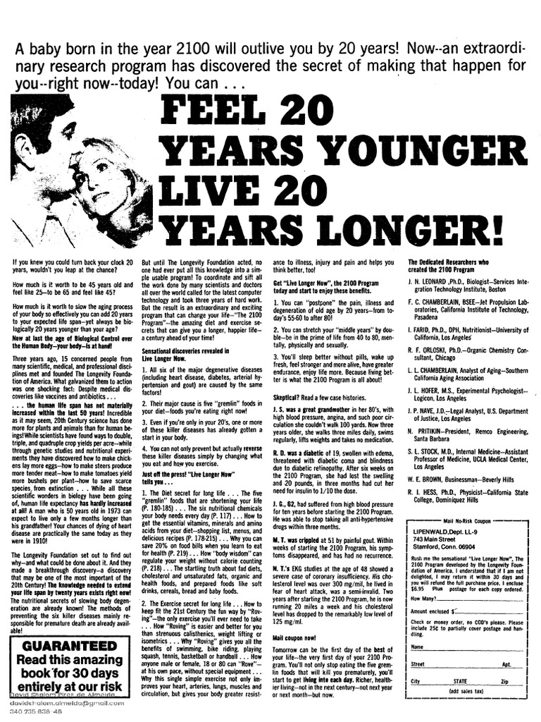H15 - Feel 20 Years Younger, Live 20 Years Longer! | PDF