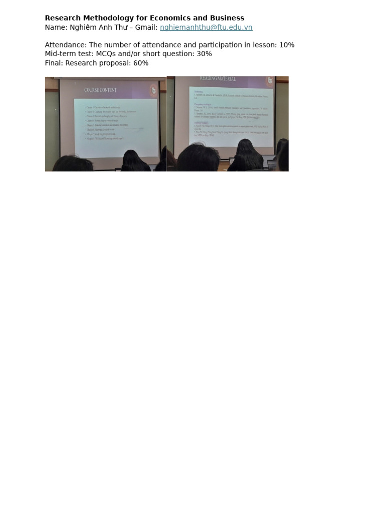 Research Methodology in Economics | PDF