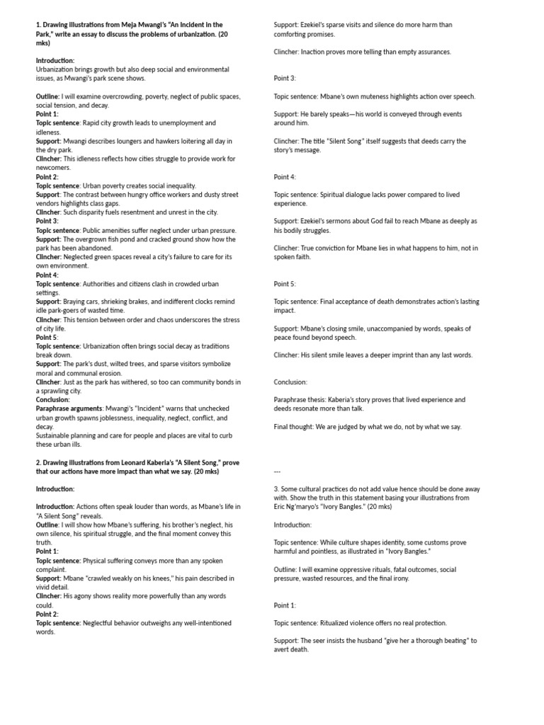 Form Four August Holiday Assignment | PDF