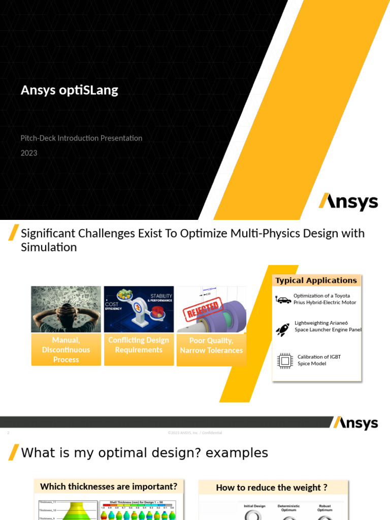 Ansys optiSLang Overview and Applications | PDF | Sensitivity Analysis ...