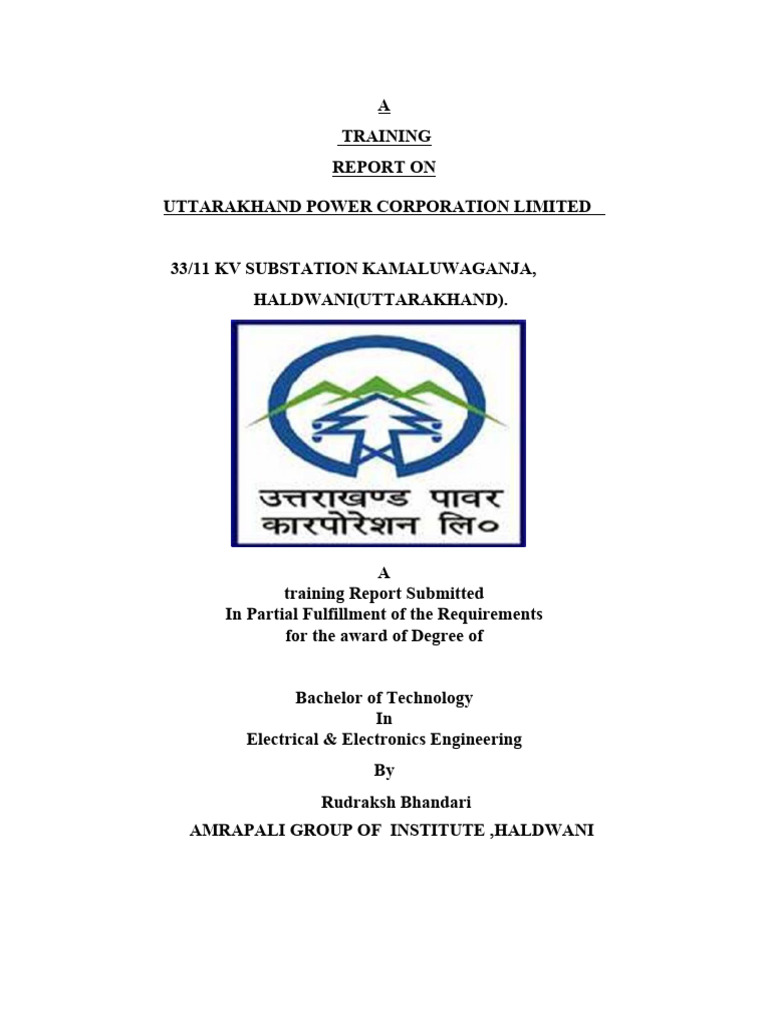 33 11 KV Substation Training Report11 221130123207 D80e46ac | PDF | Electric Power Transmission ...