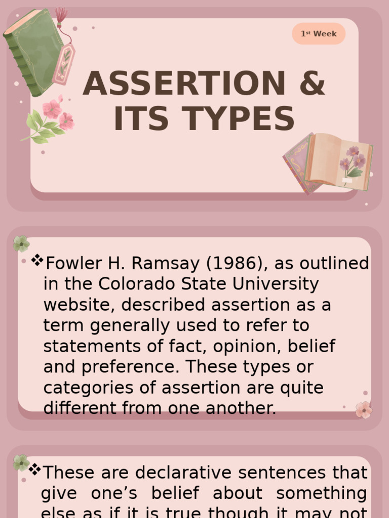 Understanding Assertions and Their Types | PDF | Mobile Phones | Argument