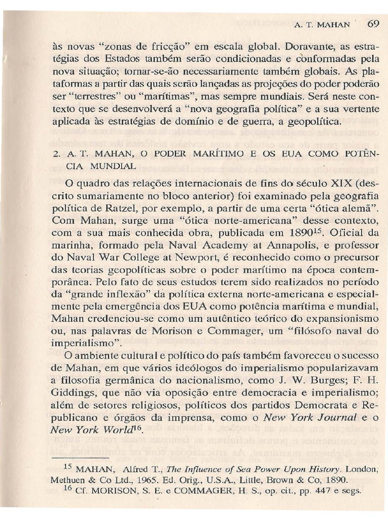 Teoria de Mahan e Poder Marítimo | PDF | Geopolítica | Oceanos