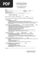 Blood Request Form Adult | PDF | Blood Transfusion | Anemia