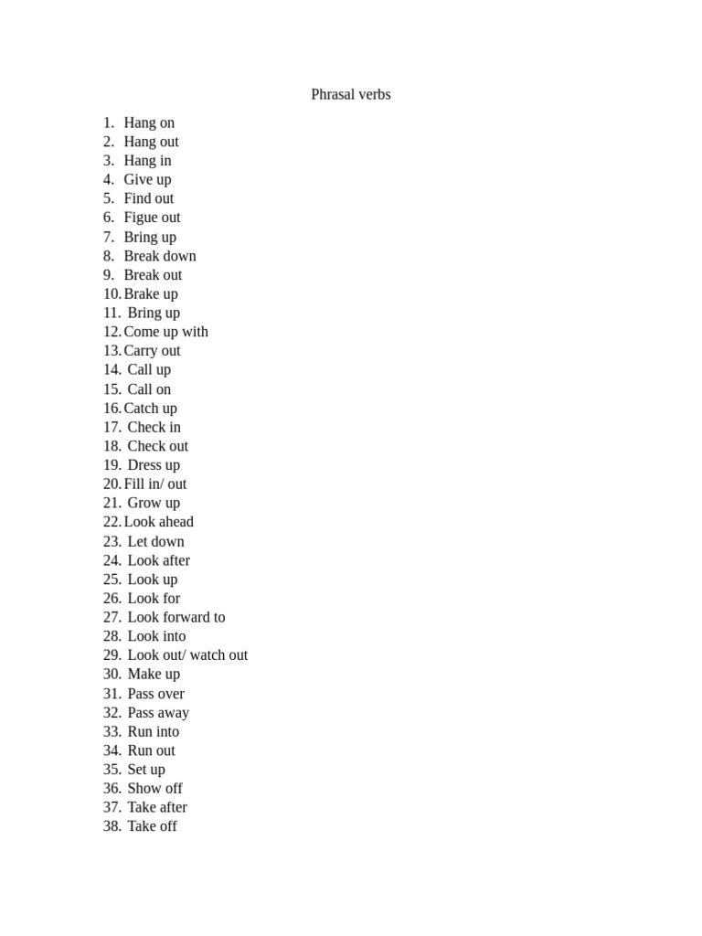 Phrasal Verbs | PDF