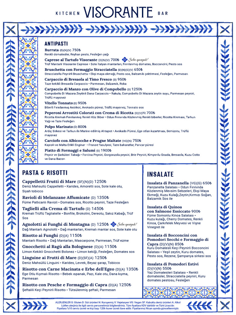 Menu TR | PDF