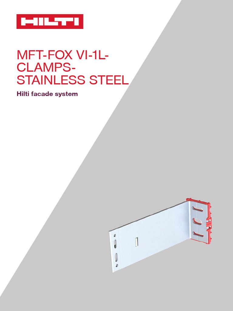MFT FOX VI 1L Clamps Stainless Steel | PDF | Screw | Mechanical Engineering