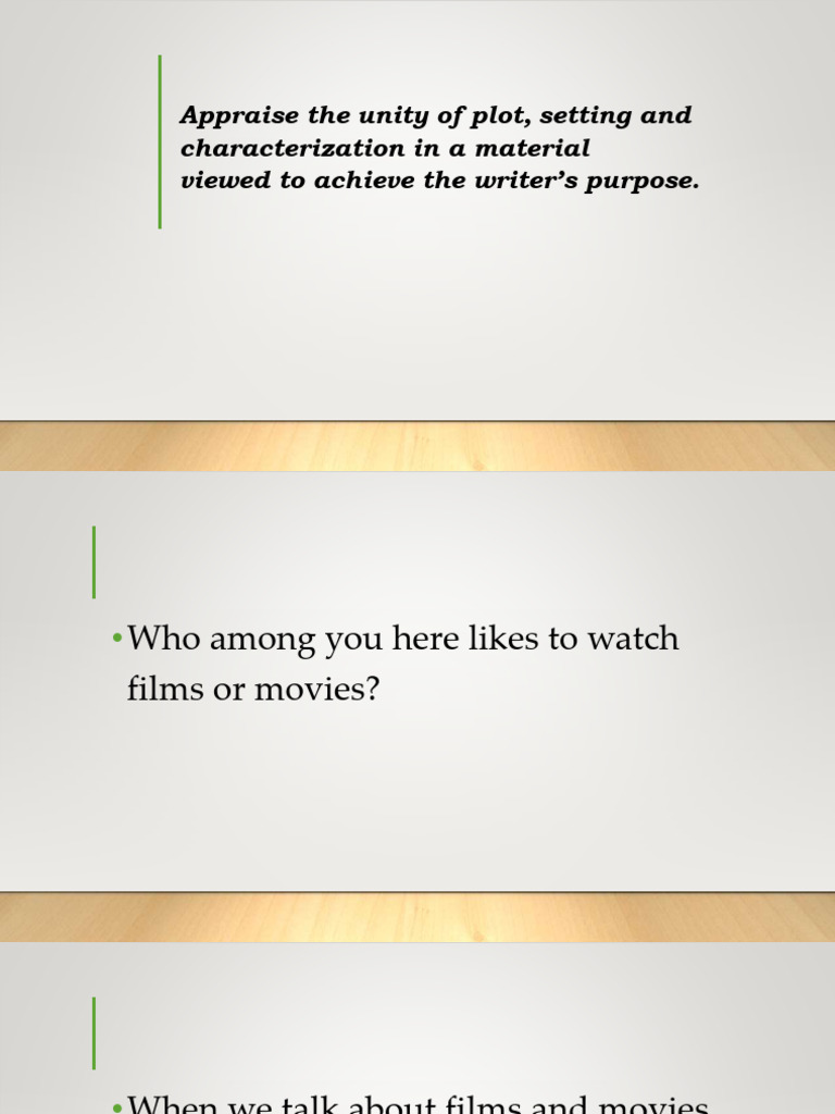 Appraise The Unity of Plot Setting and Characterization in A Material ...