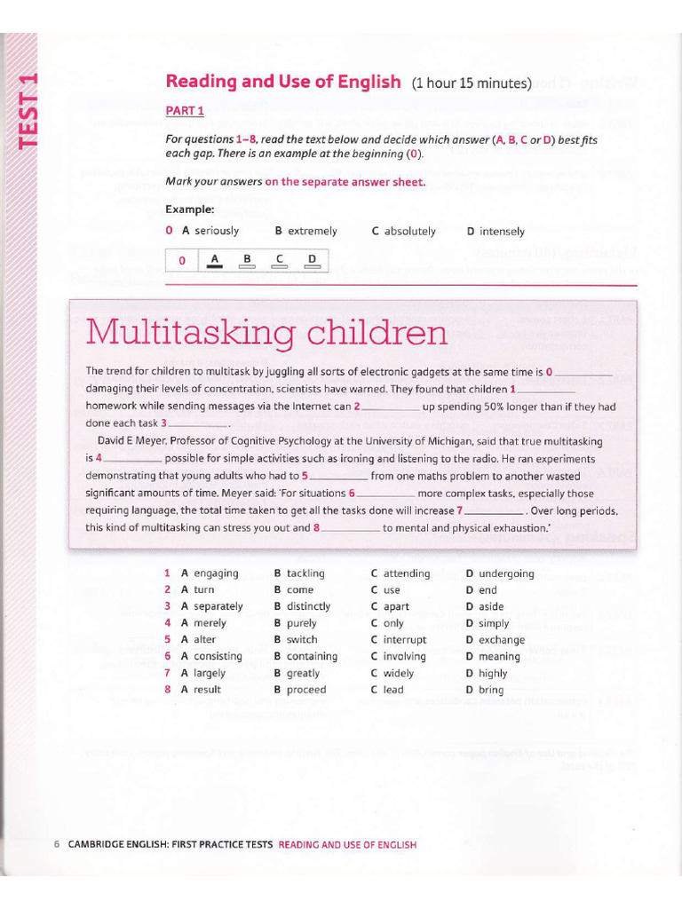 Fce Harrison Test 1 | PDF